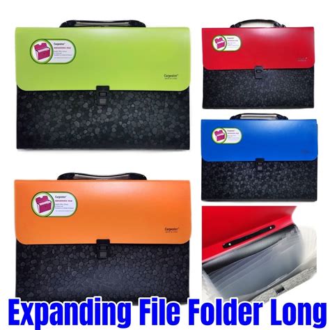 Expanding File Folder Long Document Bag With Handle 13 Pockets File Bag Document Folder File