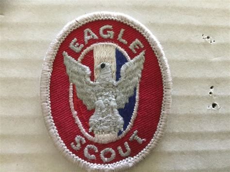 Eagle Scout Border Looks More Whitelt Grey 1980s Insignia Rank Patch