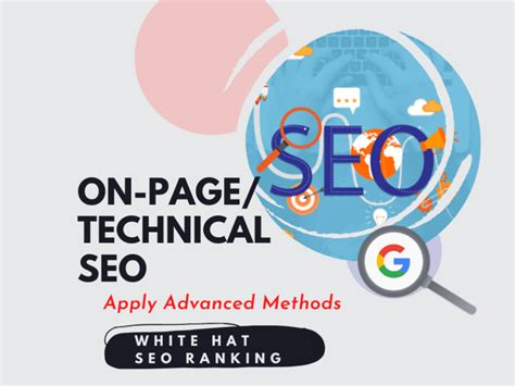 on page technical seo work for your website with schema markup upwork