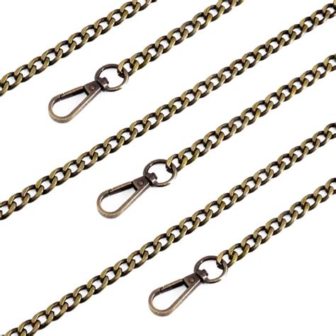 Snapklik Com Swpeet Pcs Bronze Luxury Fashion Inche Replacement Flat Chain Strap