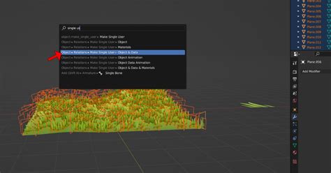 how to make grass in blender