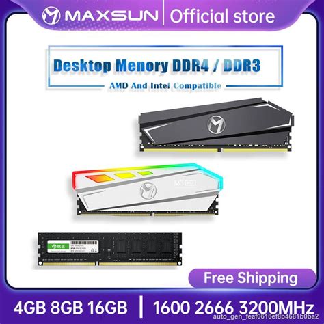 Maxsun Ram Ddr Gb Gb Gb Memory Ddr Mhz Memoria Rams Dimm Ddr Rgb Lighting