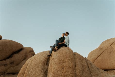 Adventurous LGBTQ Joshua Tree Engagement Session Safeena Noah