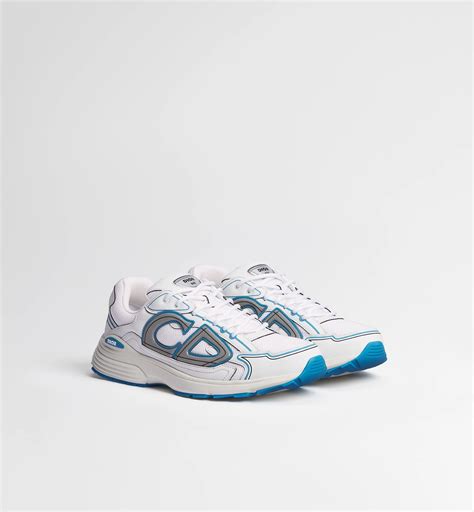 B30 Countdown Sneaker White Technical Mesh With White And Light Blue