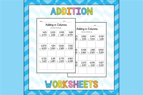 Adding Two 4 Digit Numbers In Columns Graphic By Atlasart Creative Fabrica