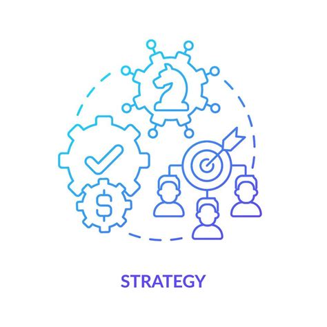 Strategy Blue Gradient Concept Icon Pillar Of Innovation Management