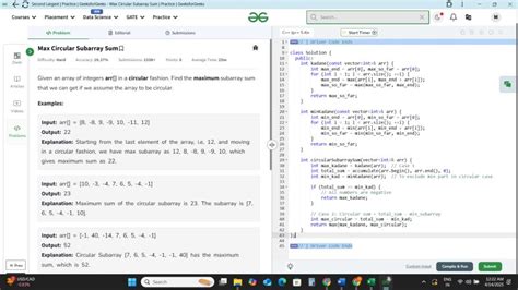 160daysofcode Day12 Dsa Problemsolving Geeksforgeeks Cplusplus