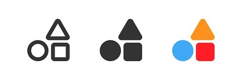 Premium Vector Basic Shape Icon Simple Geometric Symbol School Match