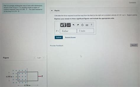 Solved Constants Part Of A Single Rectangular Loop Of Wire