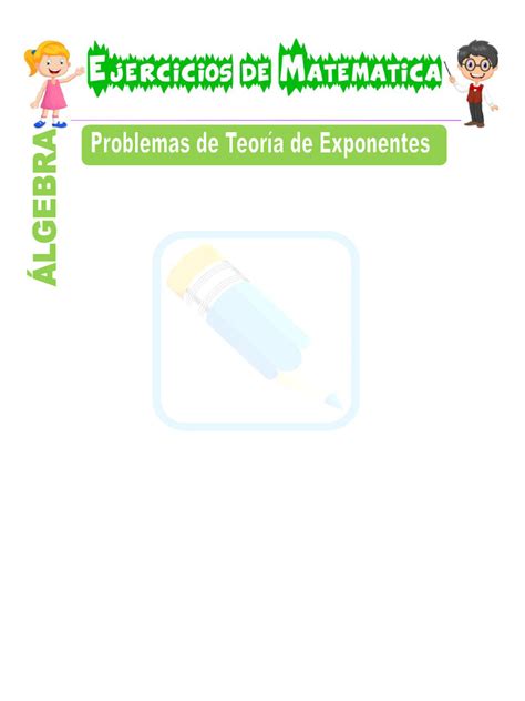 Problemas De Teoría De Exponentes Para Tercero De Secundaria Pdf