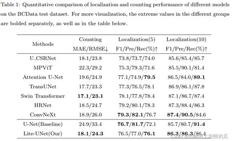 Lite Unet 轻量且高效的细胞定位模型，轻量化的u Netlightunet Csdn博客