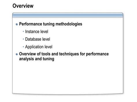 ppt module 13 performance tuning powerpoint presentation free download id 841872