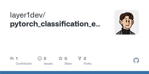 GitHub Layer1dev Pytorch Classification Example