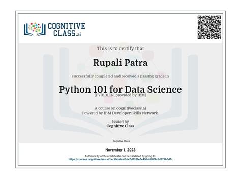 Pythonprogramming Certificationachieved Ibm Cognitiveclass