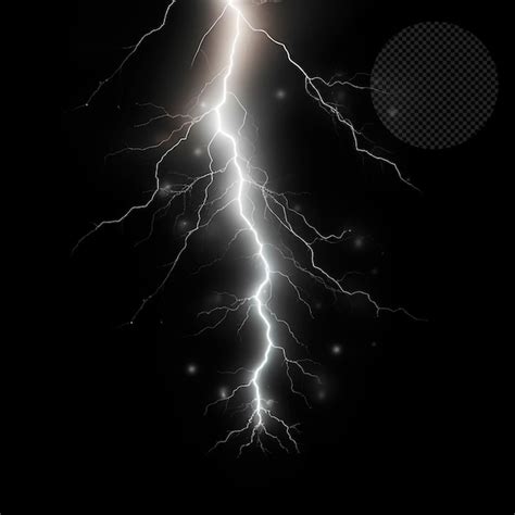 Premium Psd Lightning Electric Thunderbolt Strike