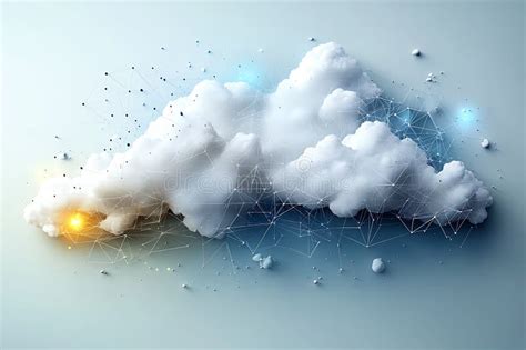 Abstract Cloud Computing Network Digital Data And Connectivity Concept Illustration Stock