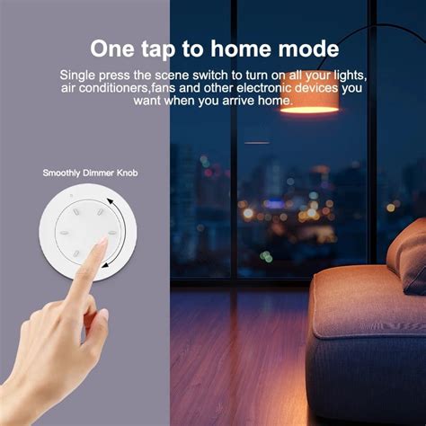 Jual Tuya Zigbee Smart Knob Switch Diy Wireless Scene Button Rotatable Dimmer Switch Home