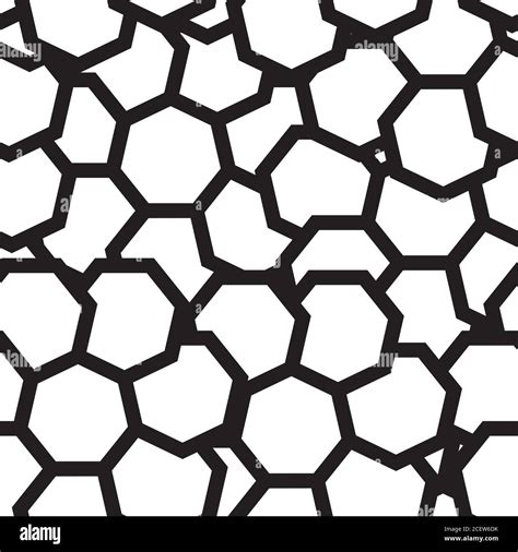 Black And White Geometric Abstract Background Seamless Pattern Vector Illustration Stock Vector