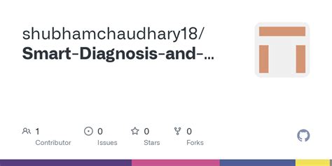 Github Shubhamchaudhary18 Smart Diagnosis And Monitoring Healthcare System