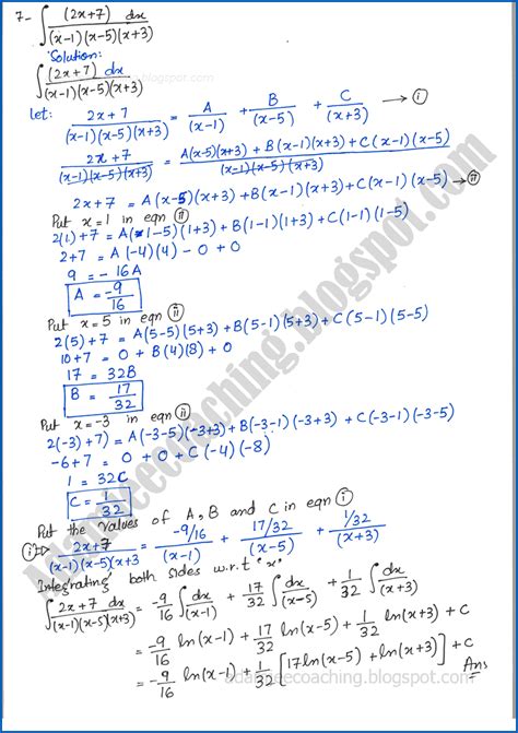 Adamjee Coaching Integration Exercise 6 5 Mathematics 12th