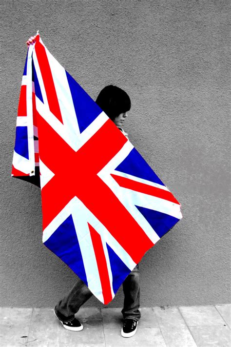 Download Wallpaper Girl Wall Flag Girl Wall Britain Flag Section