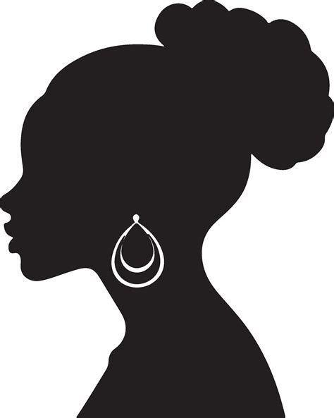 Female Head Silhouette Illustration White Background 46452357 Vector