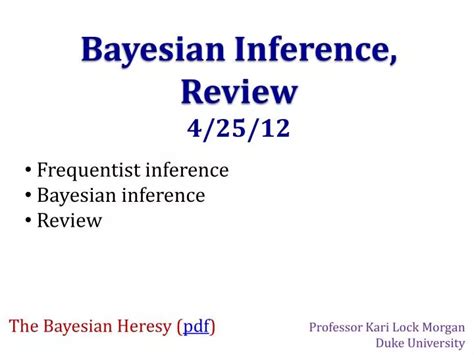 PPT Bayesian Inference Review 4 25 12 PowerPoint Presentation Free Download ID 3248607