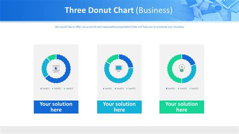 Three Donut Chart Business Doughnut