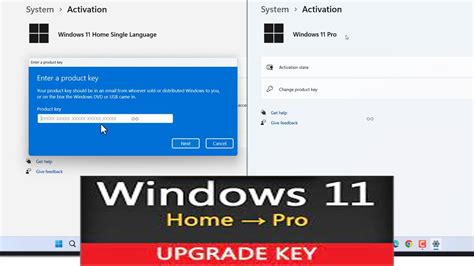 How To Upgrade Windows 11 Home To Windows 11 Pro Youtube