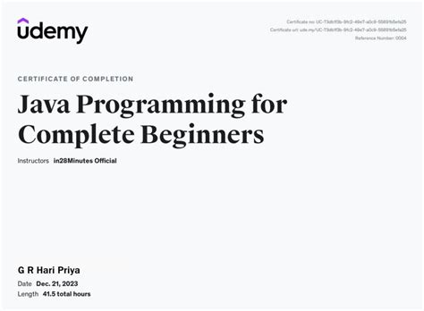G R Haripriya On Linkedin Javaprogramming Javacertification Udemy