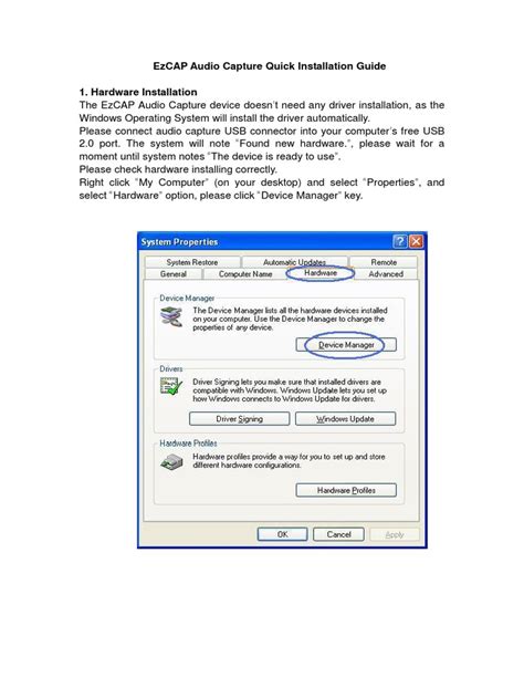 Usb Cassette Capture Ezcap Guia Rapida Audacity Download Free Pdf Computer Hardware Usb