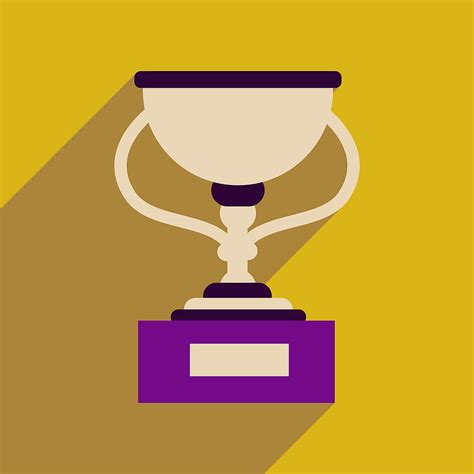 긴 그림자 축구 컵 벡터와 플랫 웹 아이콘 Eps Ai Uidownload