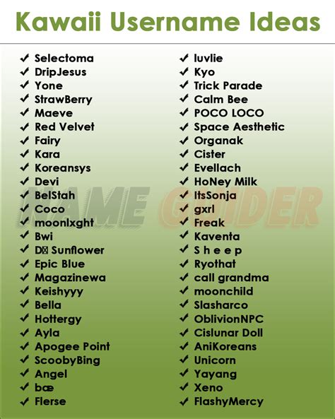 400 Kawaii Username Ideas 2023 Name Guider