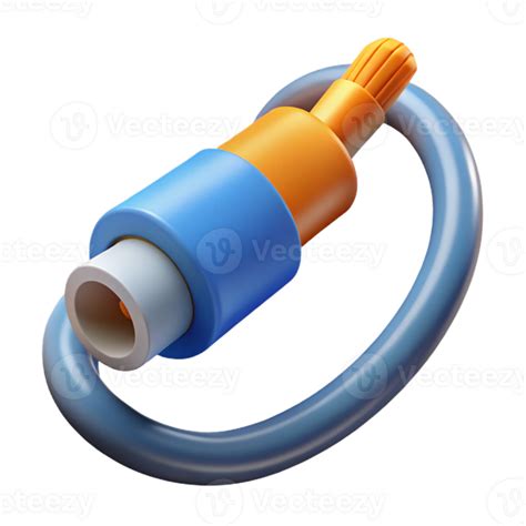 Elegant Abstract Fiber Optic Cable With Connector Genuine 59399469 Png
