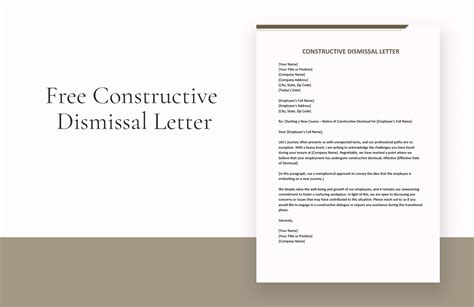 Constructive Dismissal Letter Of Resignation Constructive Dismissal In