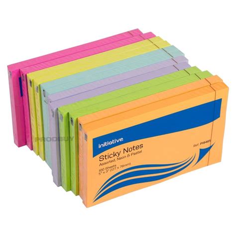 1200 Neon And Pastel Colour Large Sticky Notes 5 X 3 Big Paper Memo