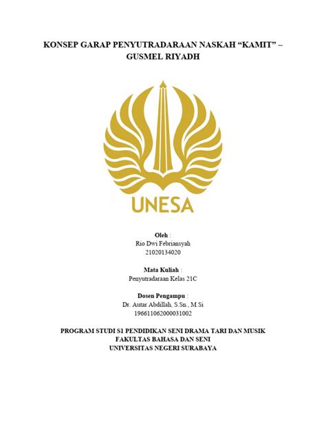 Konsep Garap Penyutradaraan Naskah Kamit Pdf