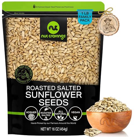 Nut Cravings Roasted Salted Sunflower Seeds Kernels To