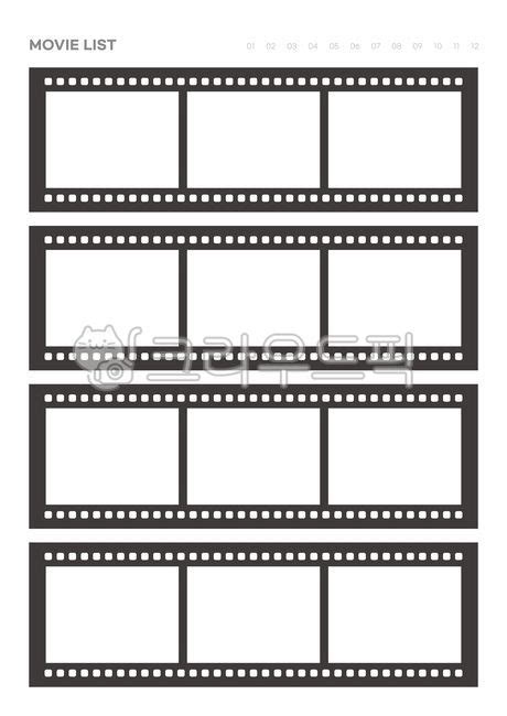일러스트 템플릿 영화 무비 필름 사진이미지일러스트캘리그라피 Hwayo작가