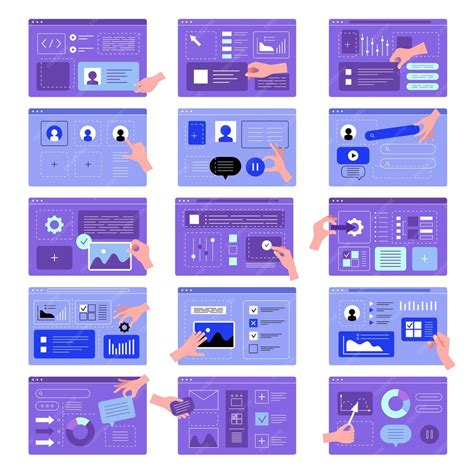 Premium Vector Hands Ui Programming Designers Creating App Interfaces