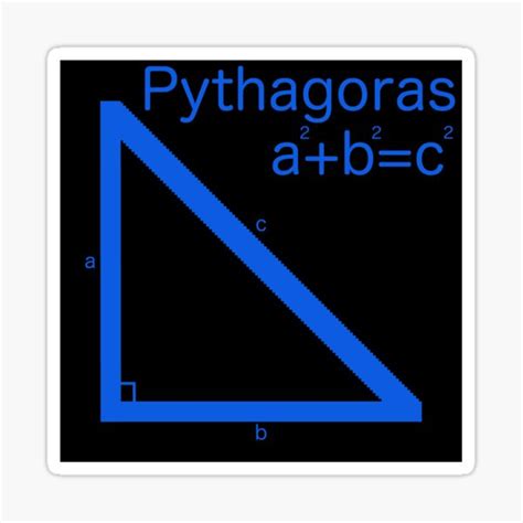 Pytagoras Theorem B Sticker For Sale By Geometryfun Redbubble