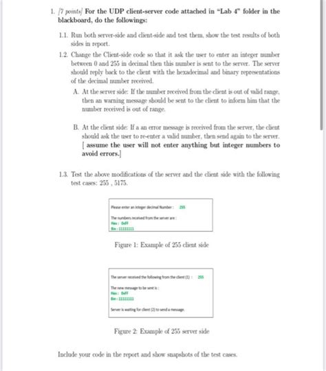 Solved 1 7 Points For The Udp Client Server Code Attached