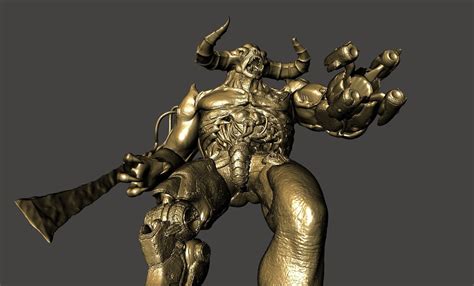 Tyrant Doom Eternal Cyberdemon Ultra Detailed Stl Modular Sword 3d Model 3d Printable Cgtrader