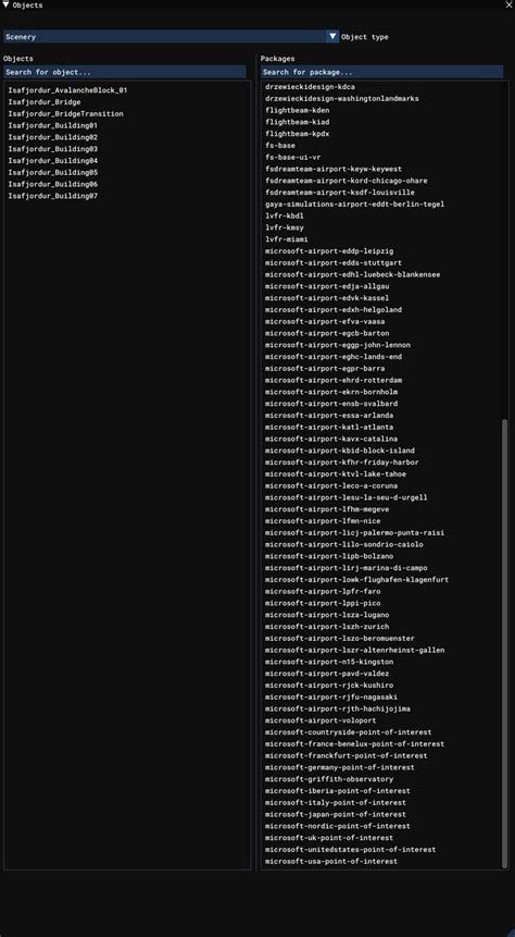 package not showing up in objects list fsdeveloper