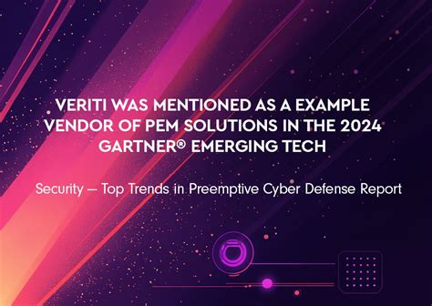 Veriti Was Mentioned As A Example Vendor Of Pem Solutions In The 2024 Gartner® Emerging Tech