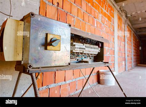 Main Fuse Box Switch Control Panel With Many Various Wires And Fuses Electrical Control Panel