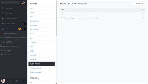 Report Profiles Zammad Documentation Report Profiles Zammad Documentation