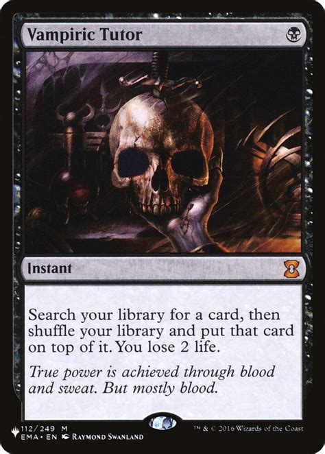 Vampiric Tutor The List Reprints Magic The Gathering