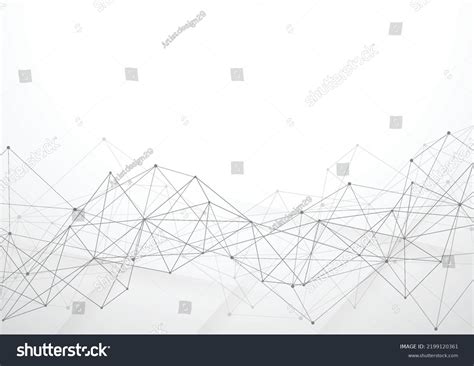 Abstract Connecting Dots Lines Connection Science Stock Vector Royalty