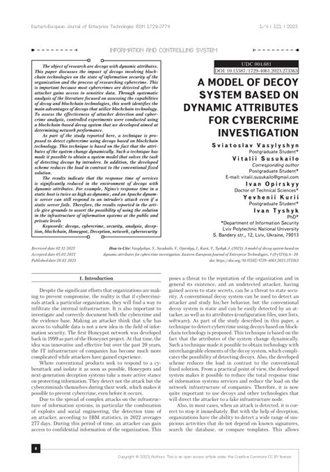 Pdf A Model Of Decoy System Based On Dynamic Attributes For